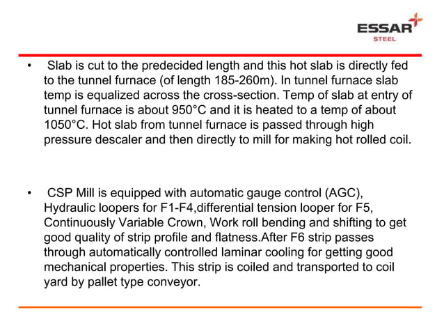 Steel production at compact strip pellet mill | PPTX