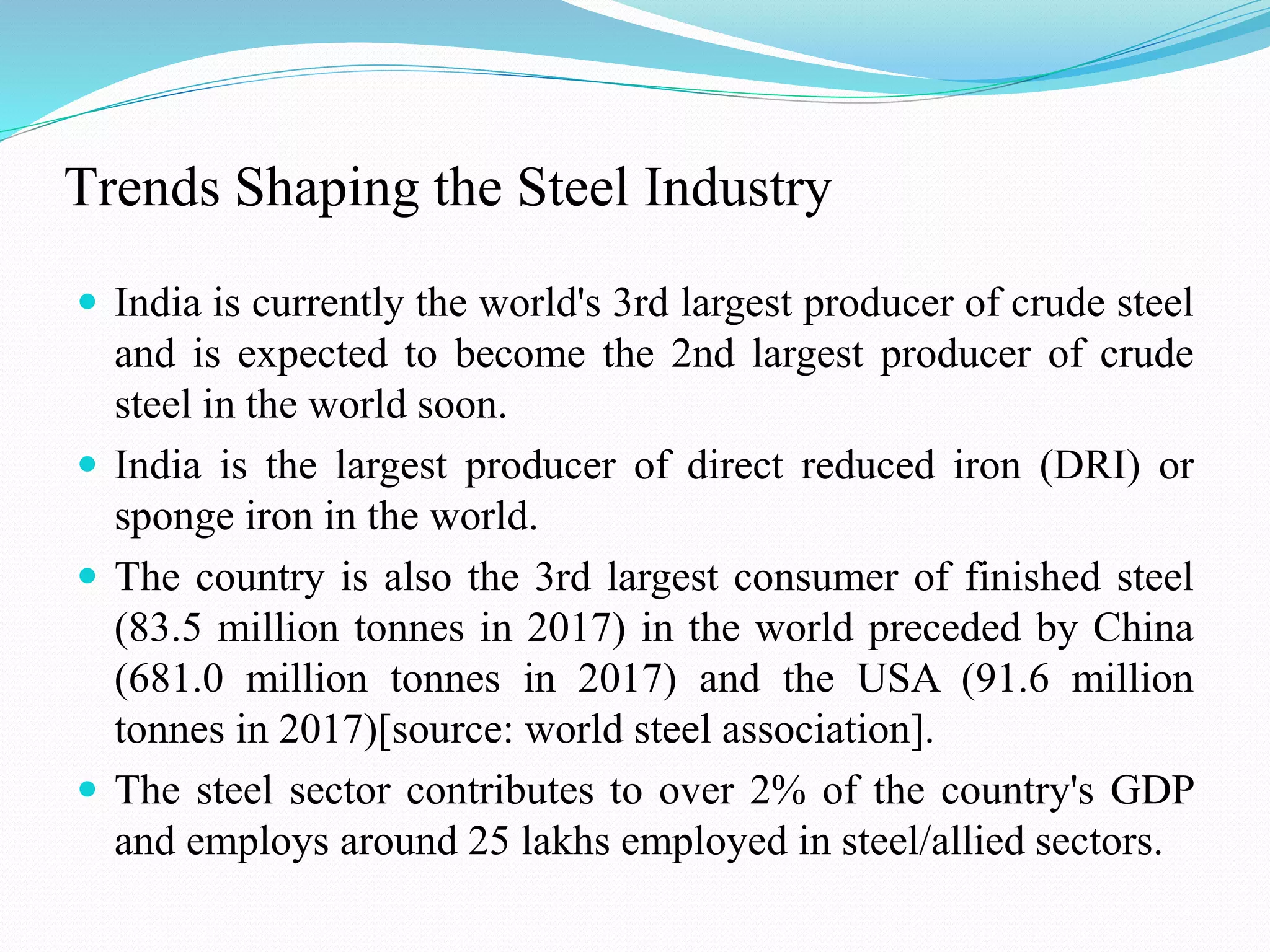 Trends in steel industry | PPT