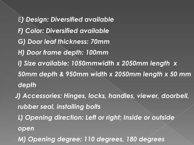 Steel Security Door Presentation | PPT