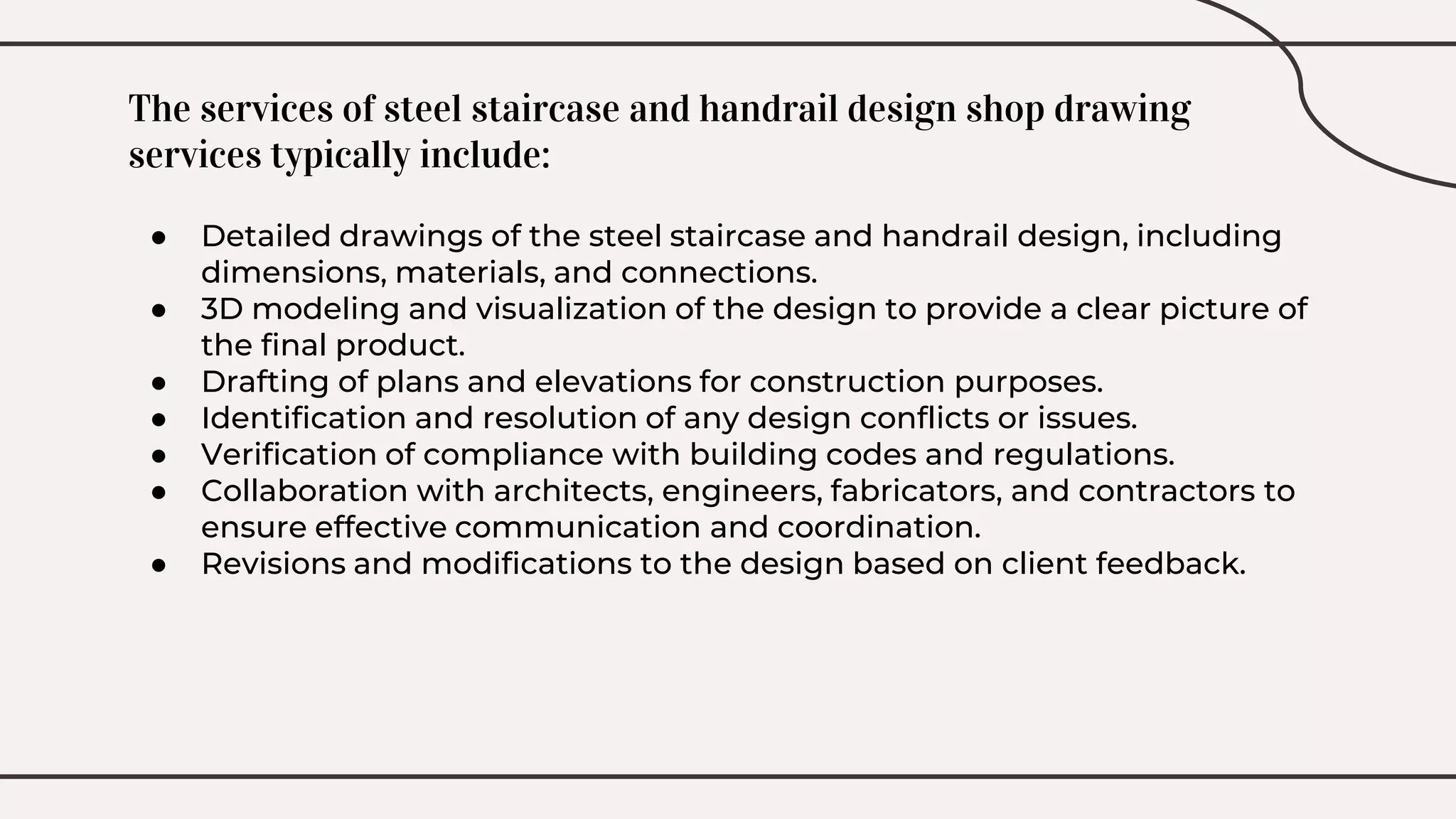 Steel Staircase And Handrail Design Shop Drawing Services.pptx