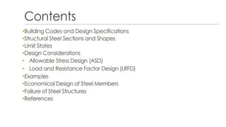 Steel Structures lecture from one to four | PPT