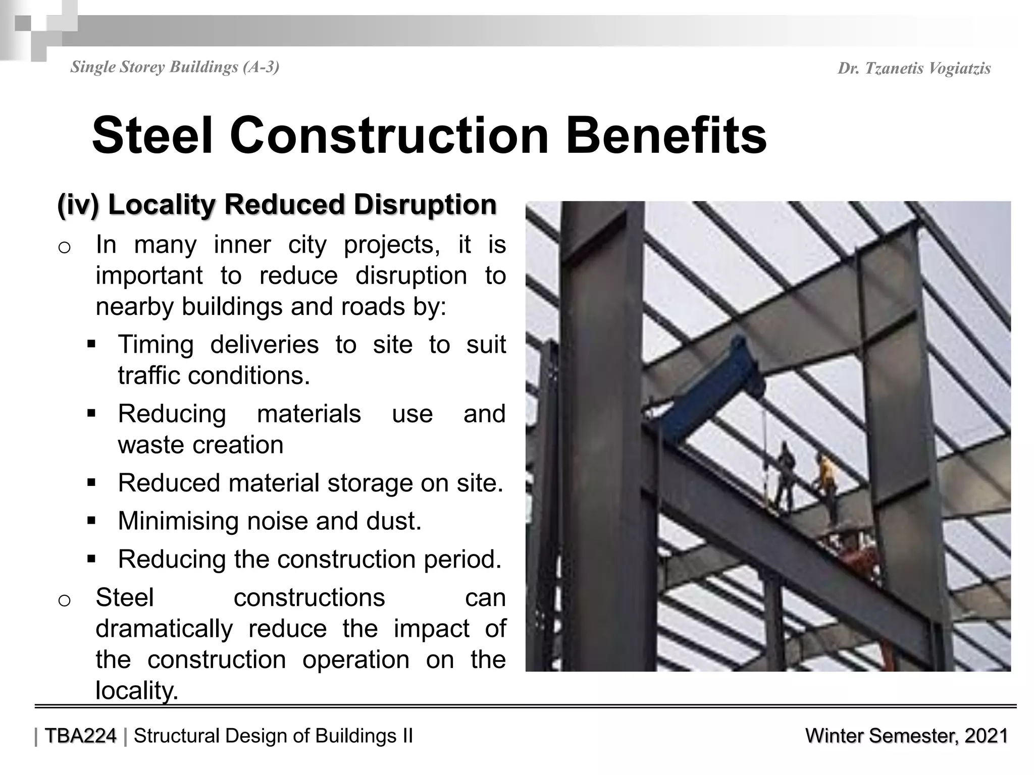 Structural Conformation of Single Storey Steel Buildings | PPT
