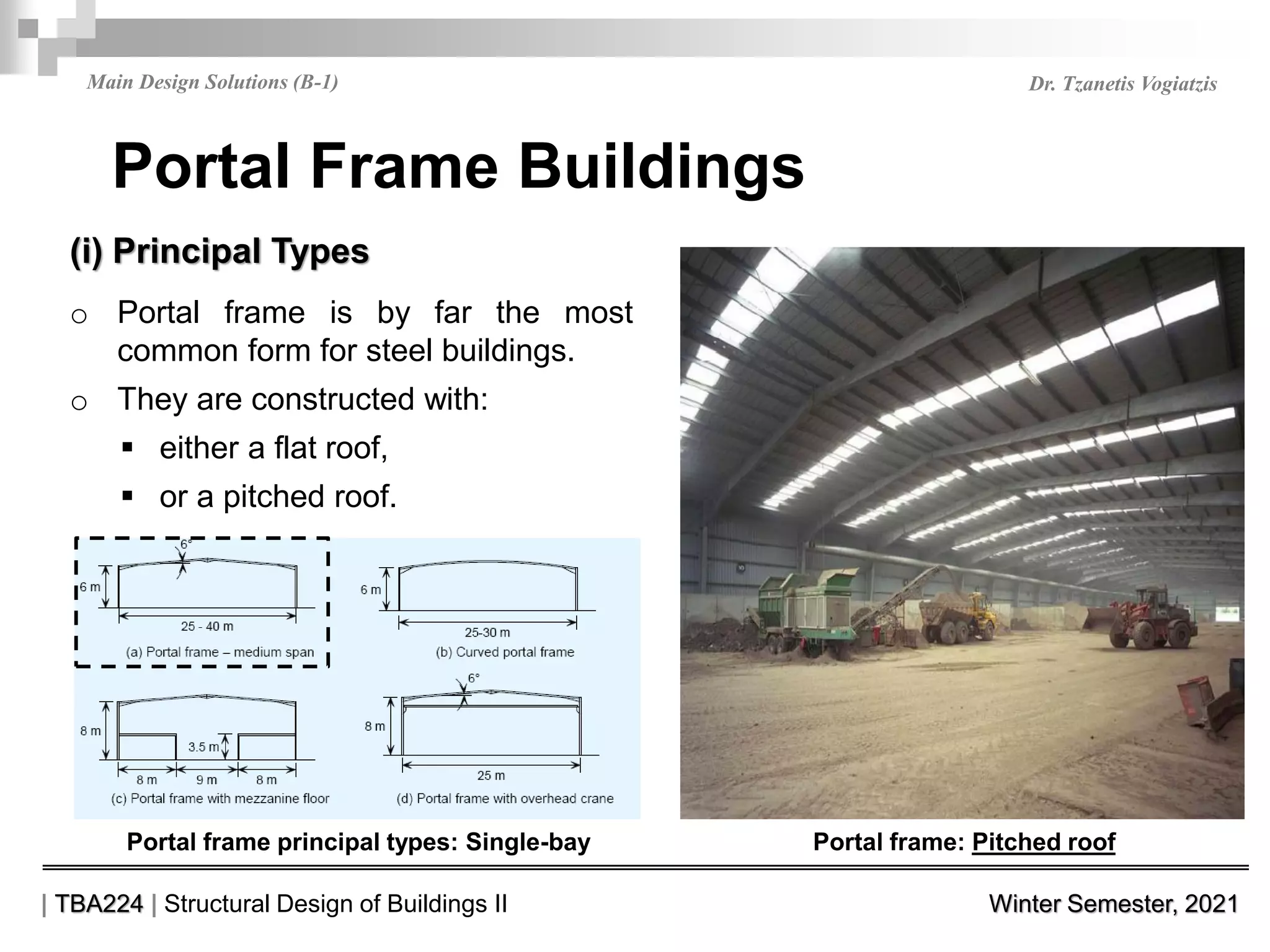 Structural Conformation of Single Storey Steel Buildings | PPT