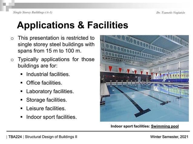 Structural Conformation of Single Storey Steel Buildings | PPT