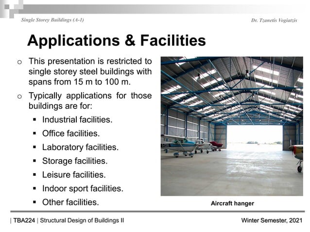 Structural Conformation of Single Storey Steel Buildings | PPT