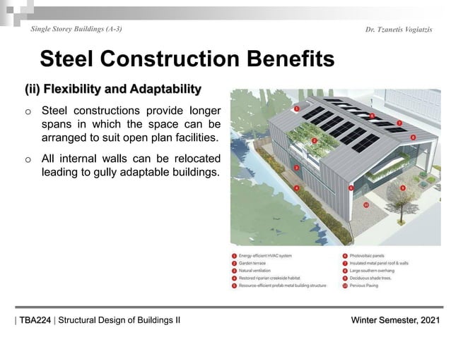 Structural Conformation of Single Storey Steel Buildings | PPT