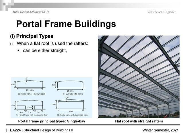 Structural Conformation of Single Storey Steel Buildings | PPT