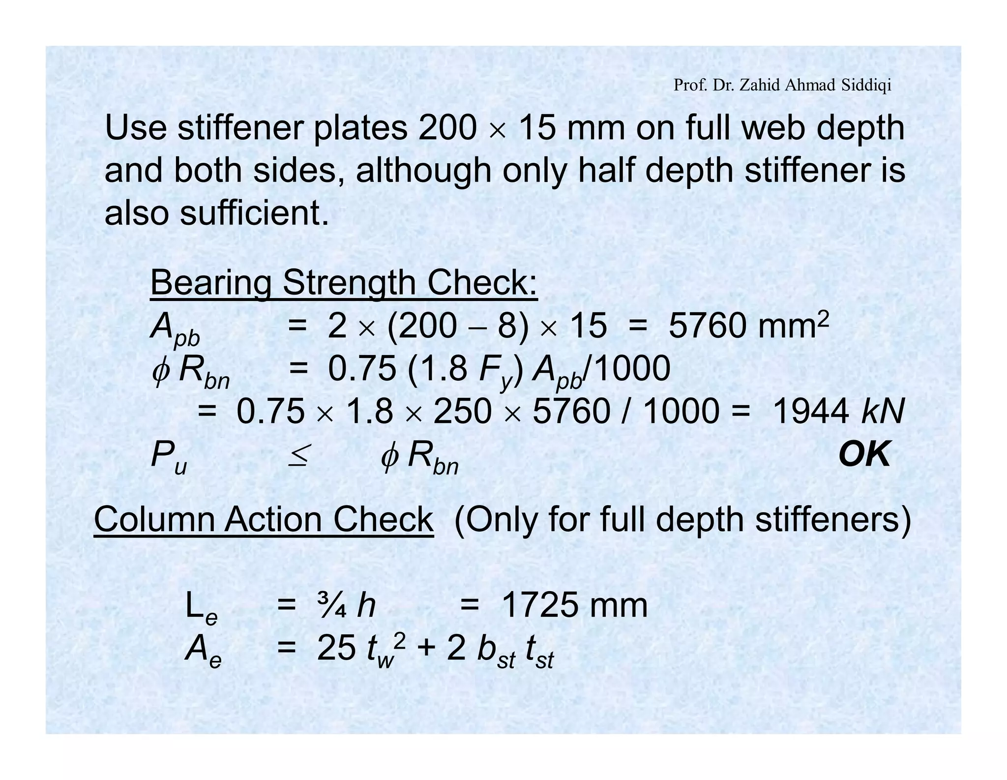 Steel strucure lec # (14) | PDF