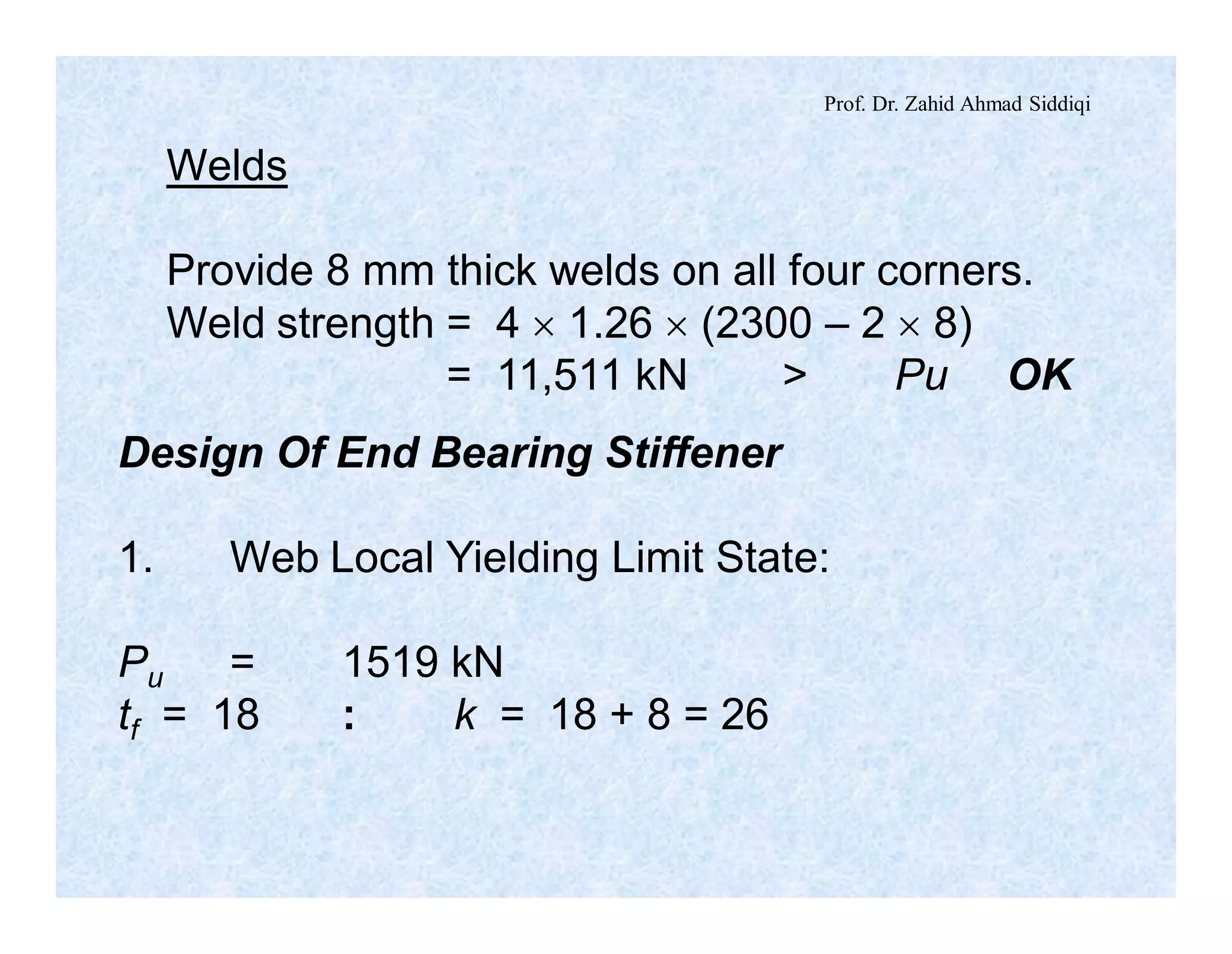 Steel strucure lec # (14) | PDF
