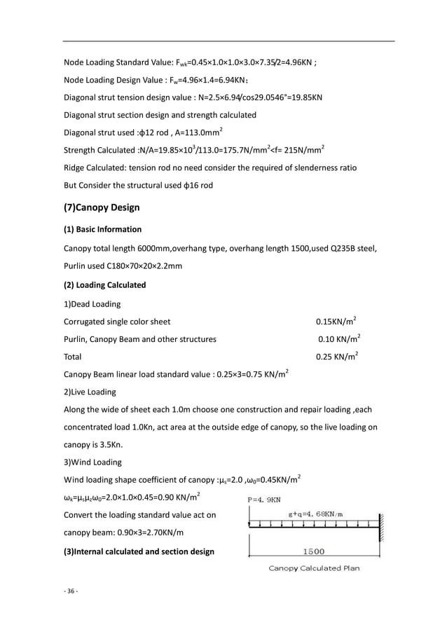 Steel warehouse design report | PDF