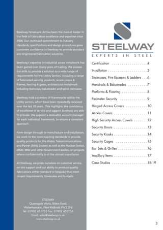 Steelway Utility Services Product brochure | PDF
