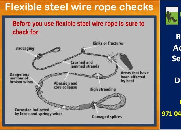 Flexible steel wire rope safety