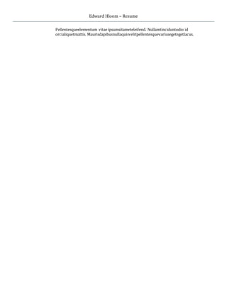 Steely CV/ Resume Template | DOCX