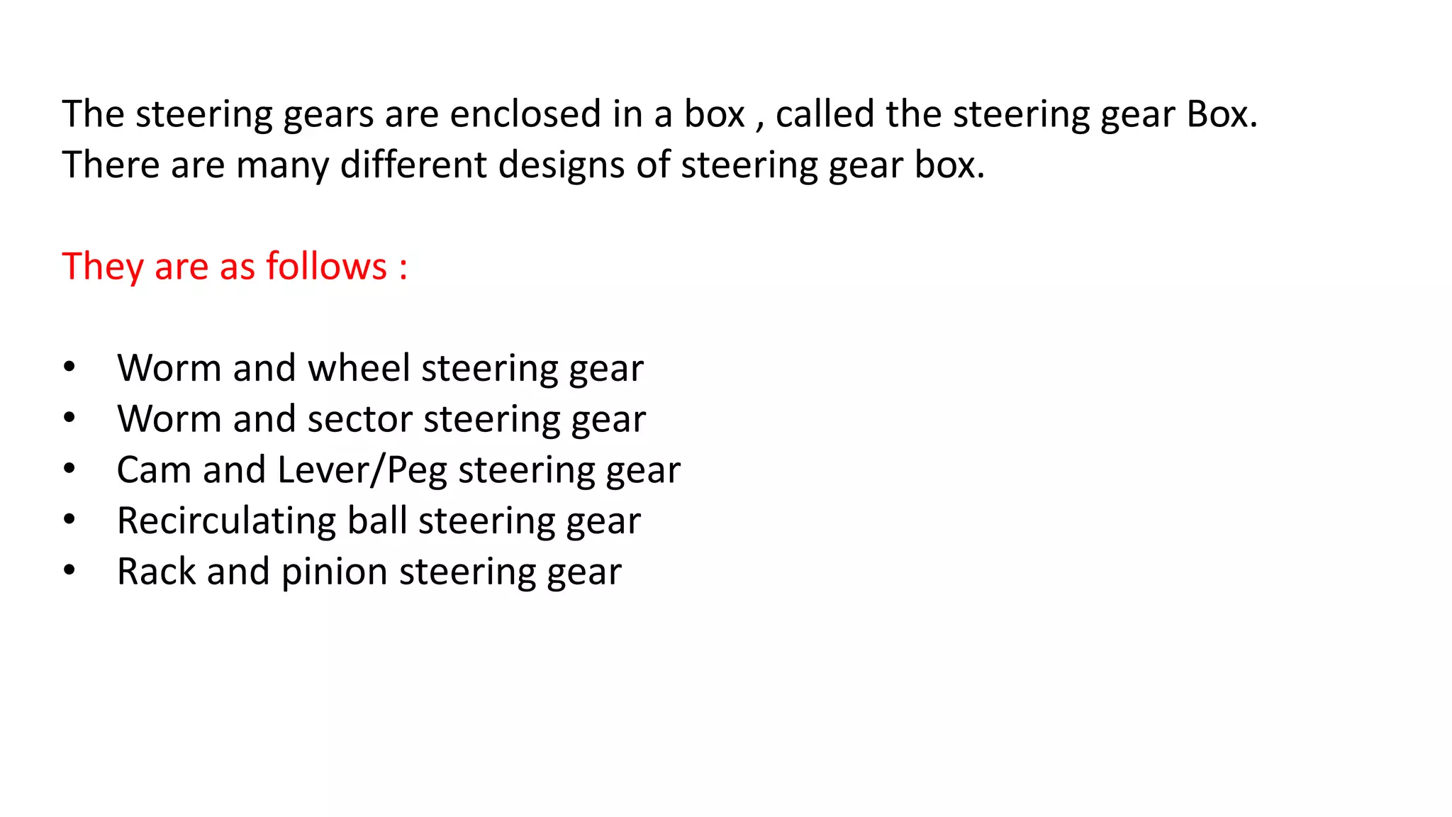 Steering System | PPTX