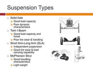 Steering and suspension | PPTX