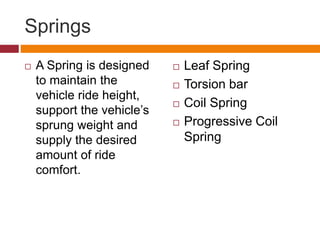 Steering and suspension | PPTX