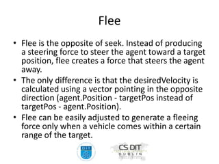 Introduction to Steering behaviours for Autonomous Agents | PPT