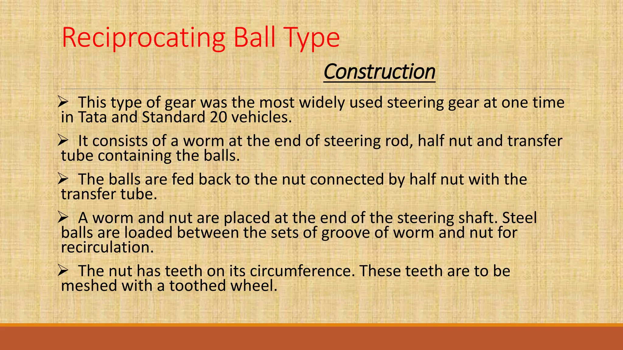 Steering gearbox | PPTX