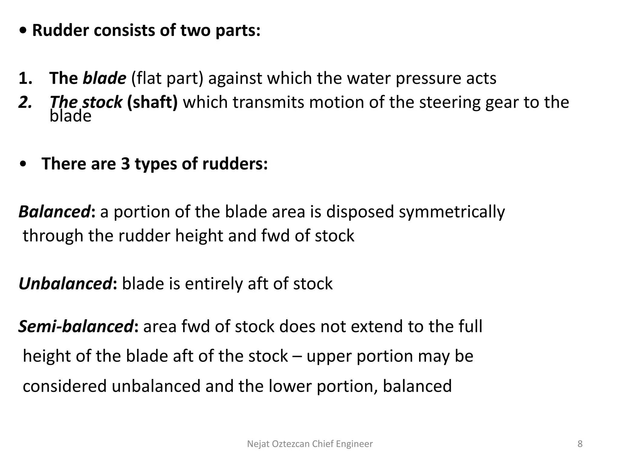 Steering gears and rudders -propellers | PPTX