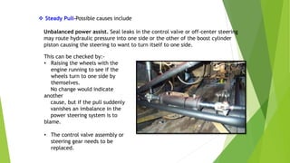 Presentation on Steering pull on vehicle by Yogesh prasad | PPTX