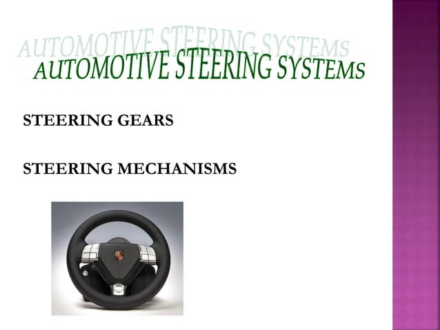 Steering system | PPT