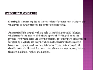 Steering system | PPT