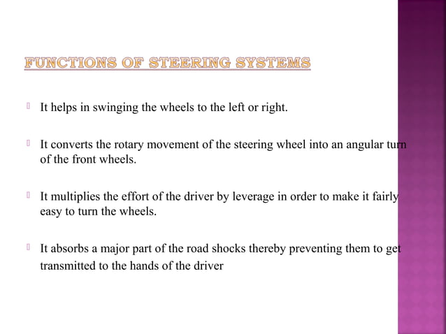 Steering system | PPT