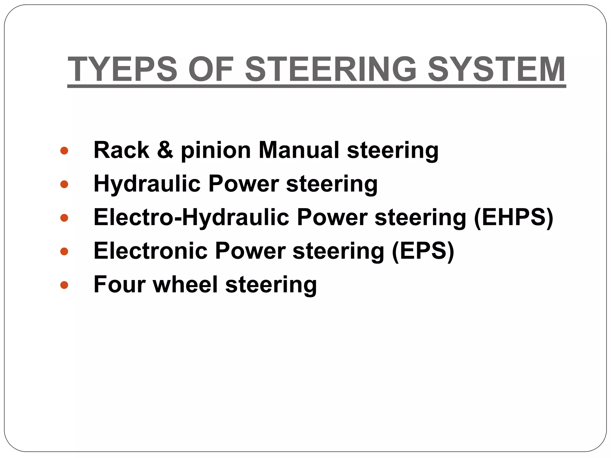 Steering system | PPT