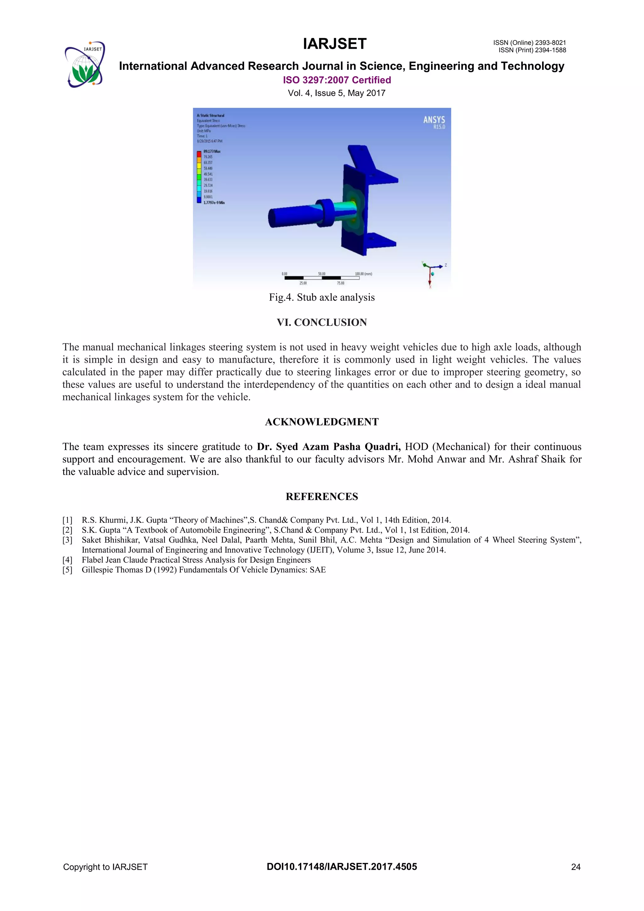 Steering system of go kart | PDF