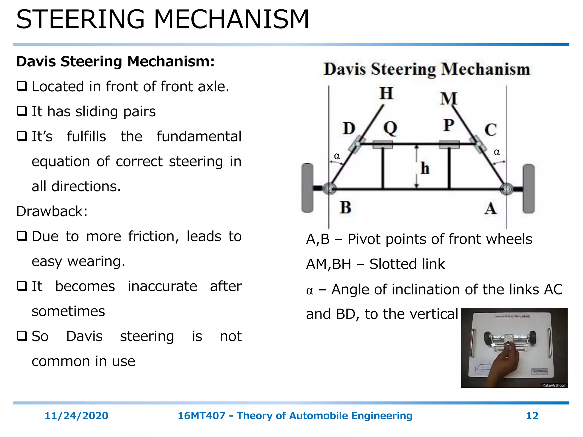 Automobile Steering system | PPTX
