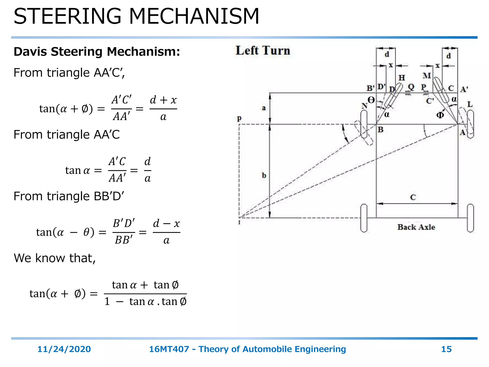 Automobile Steering system | PPTX