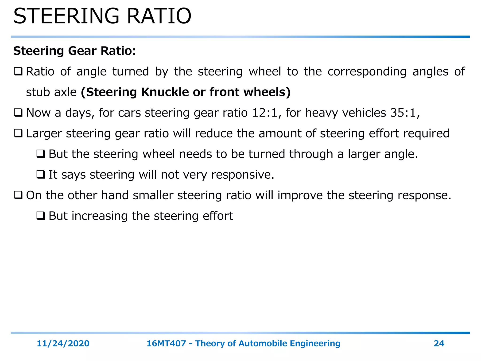 Automobile Steering system | PPTX