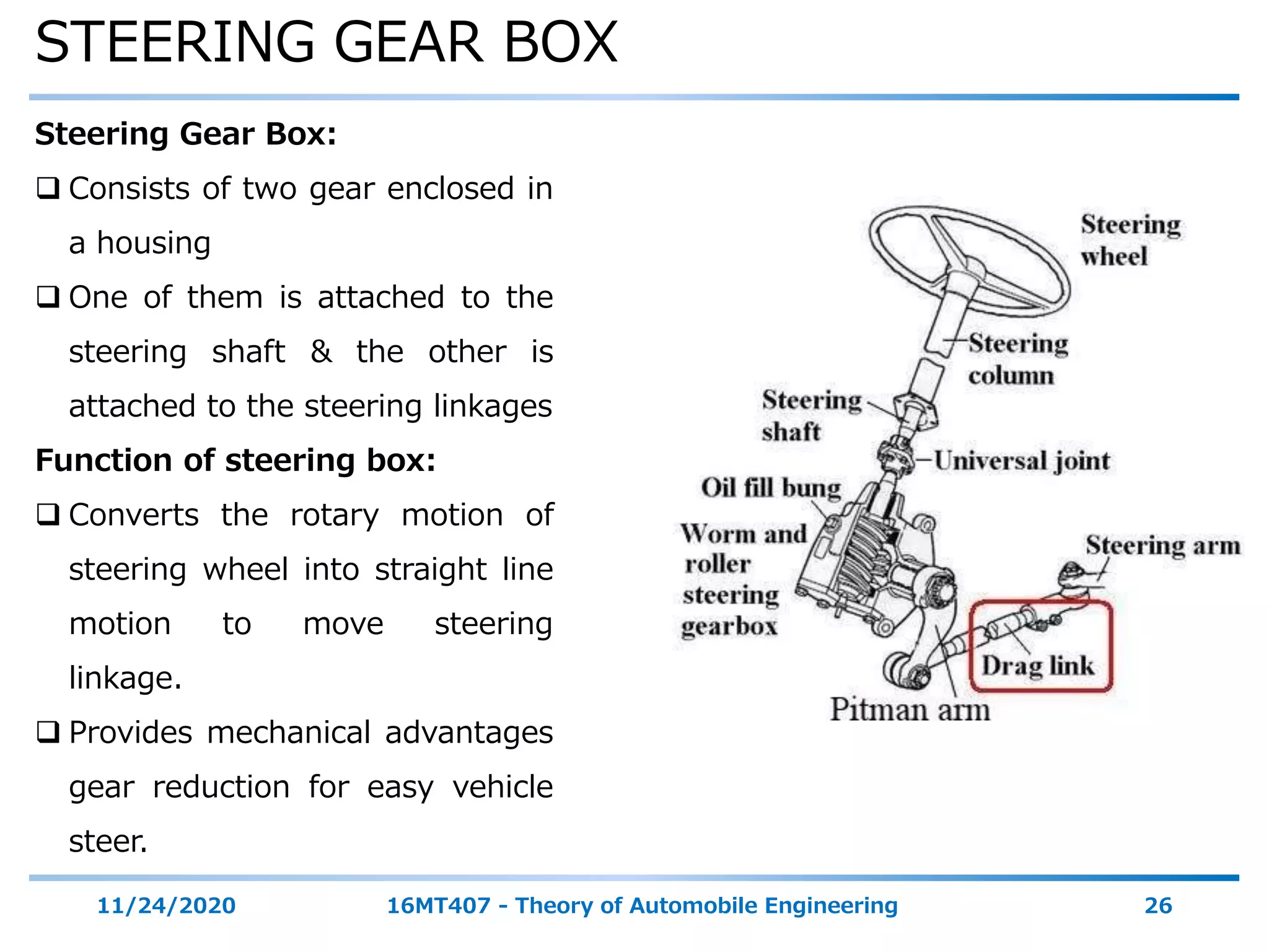 Automobile Steering system | PPTX