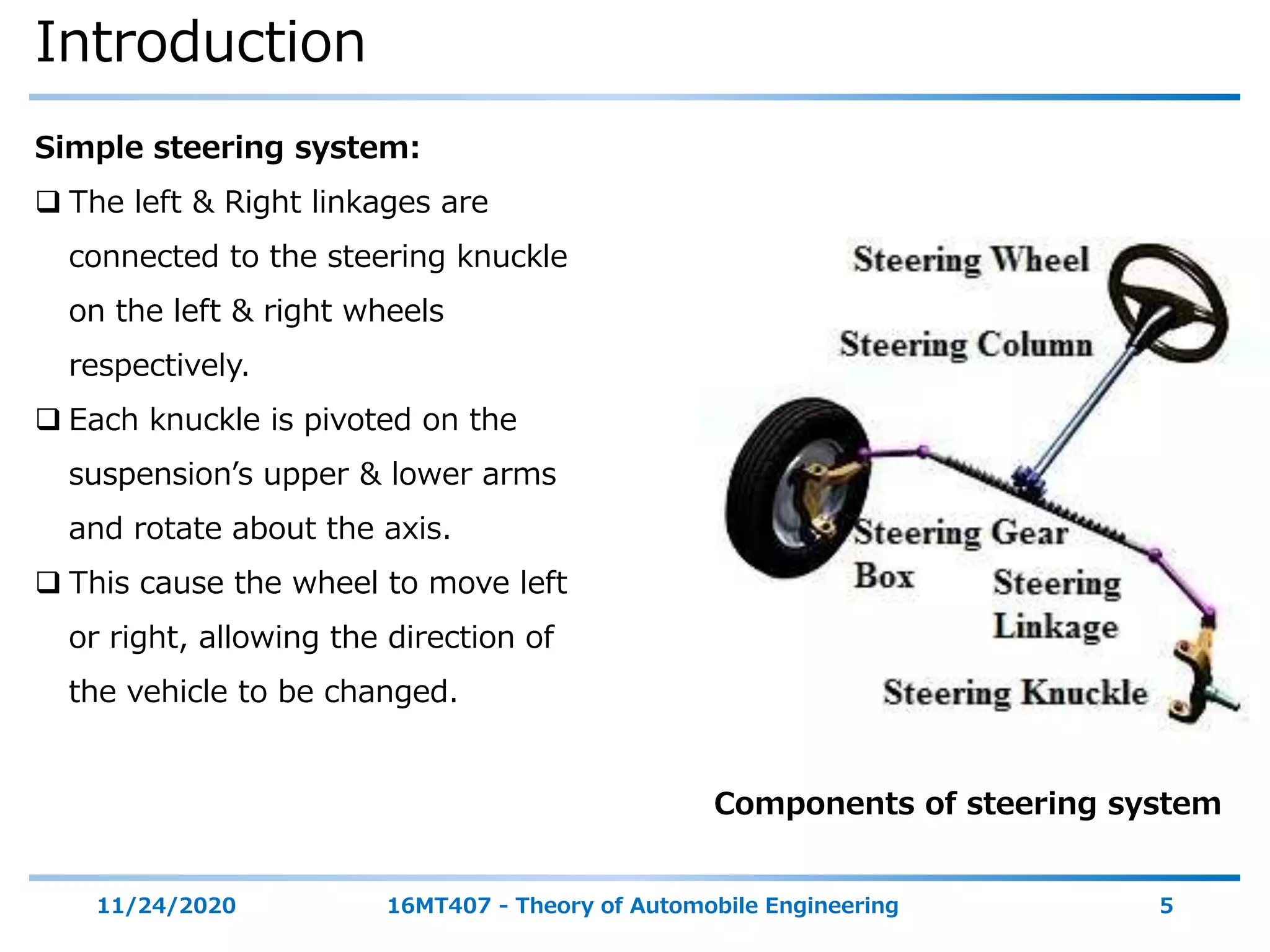 Automobile Steering system | PPTX
