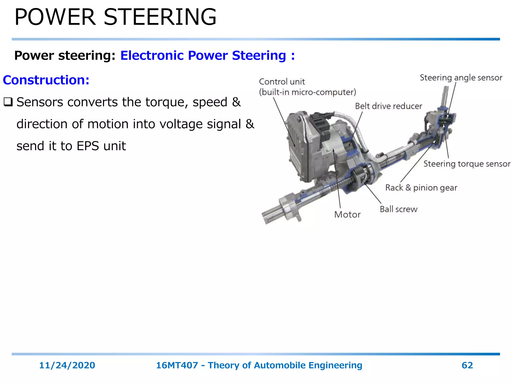 Automobile Steering system | PPTX