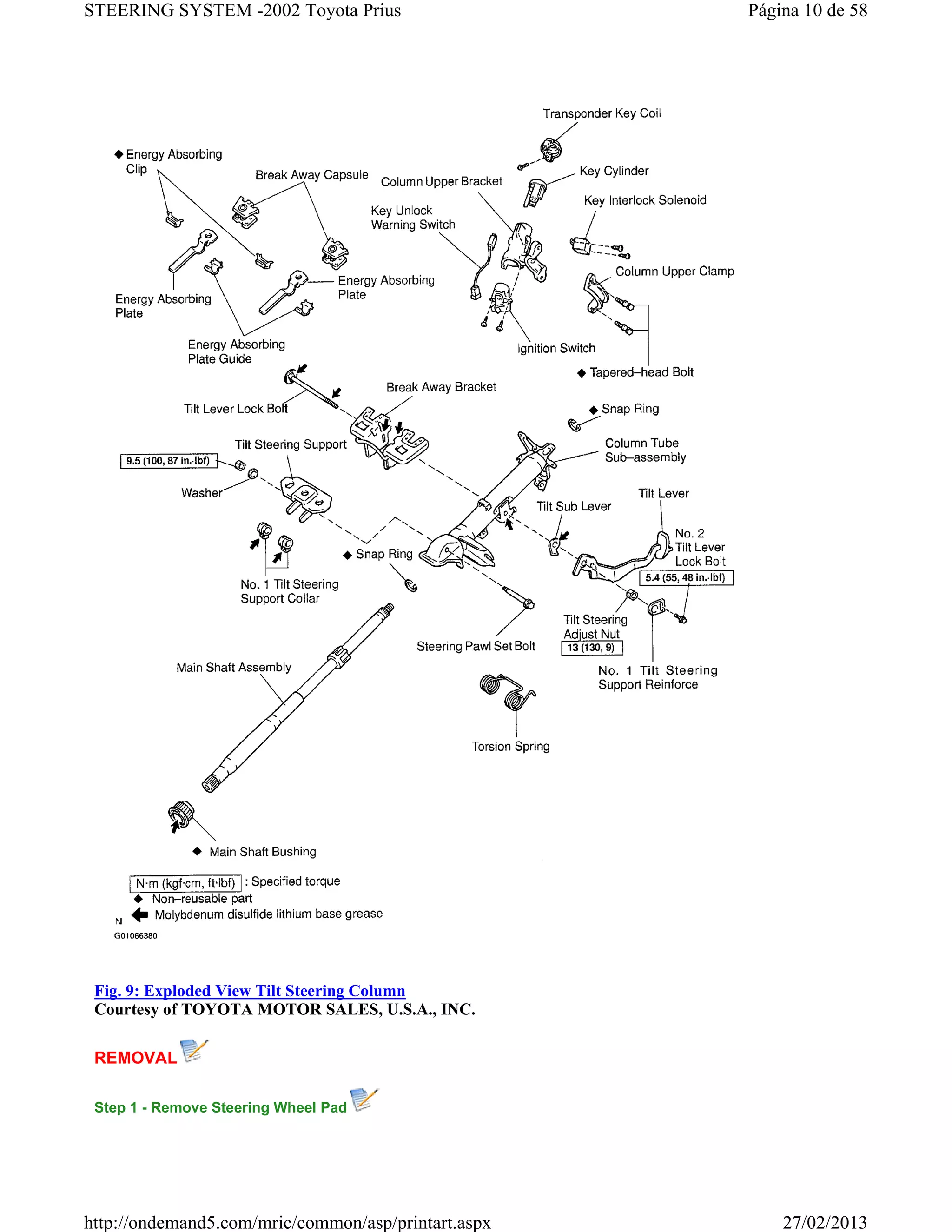 Steering system column | PDF