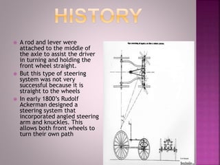Steering system in automobile | PPTX