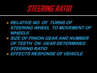 Steering system ppt | PDF