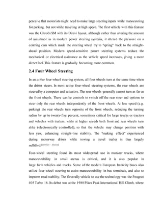 Steering system project report | DOCX