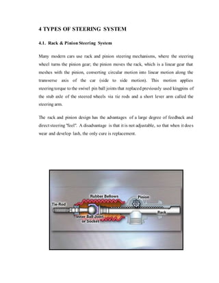 Steering system project report | DOCX