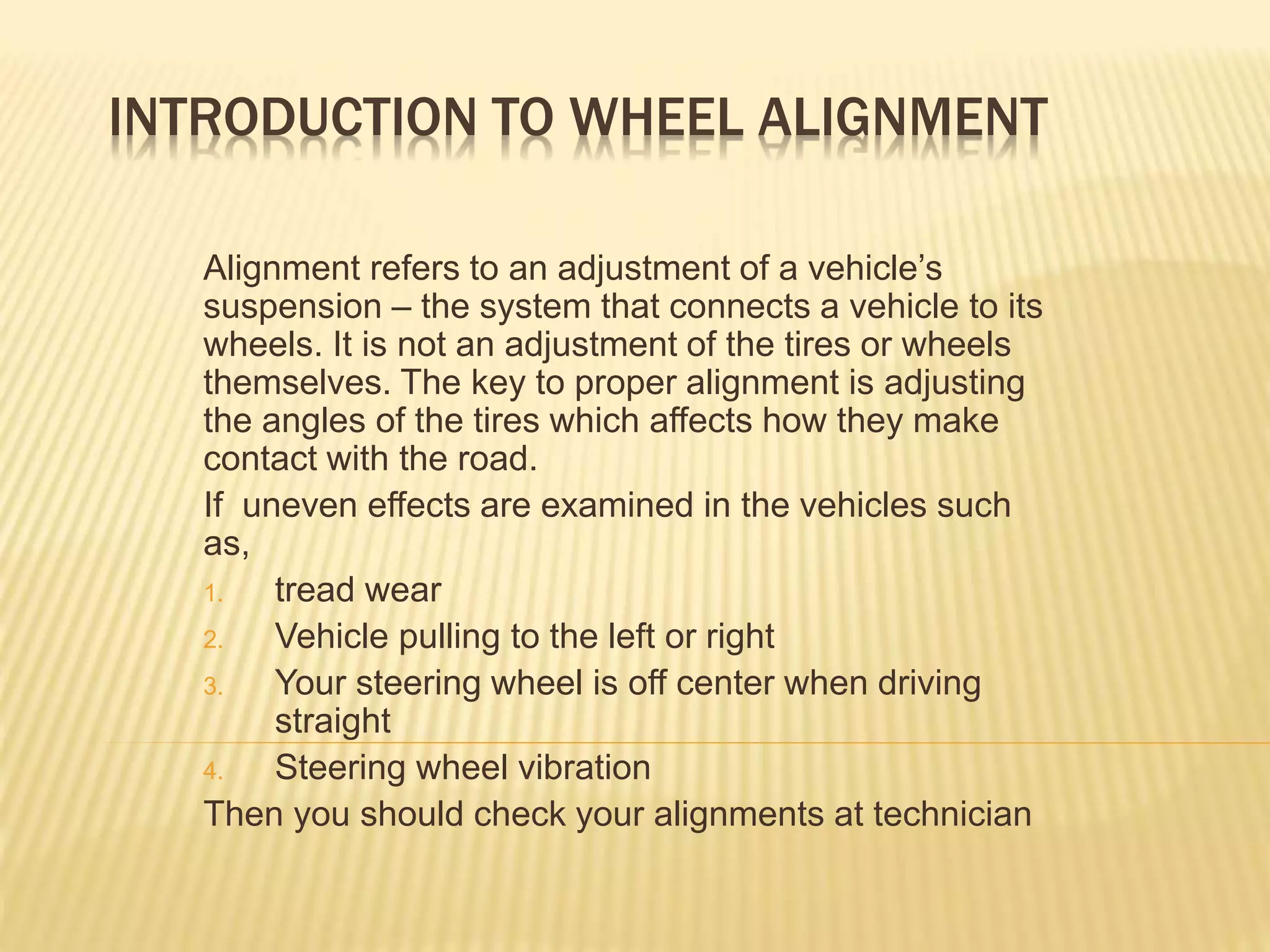 Steering wheel alignment . | PPTX