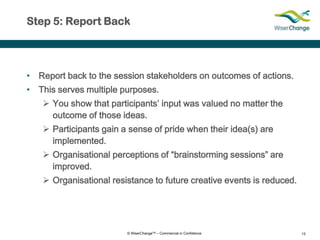 Steering Your Brainstorming Sessions from Failure to Success | PPT