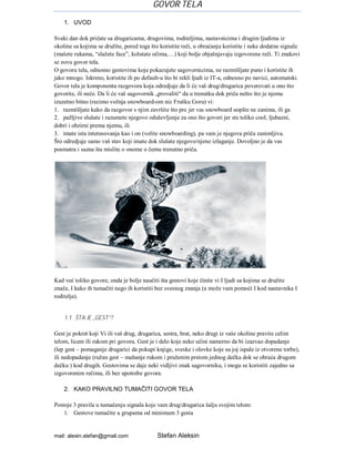 Stefan Aleksin: Govor tela | PDF