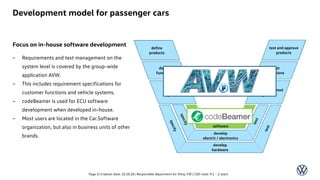 Volkswagen | ECU Software Development with codeBeamer ALM: IT Aspects | PDF