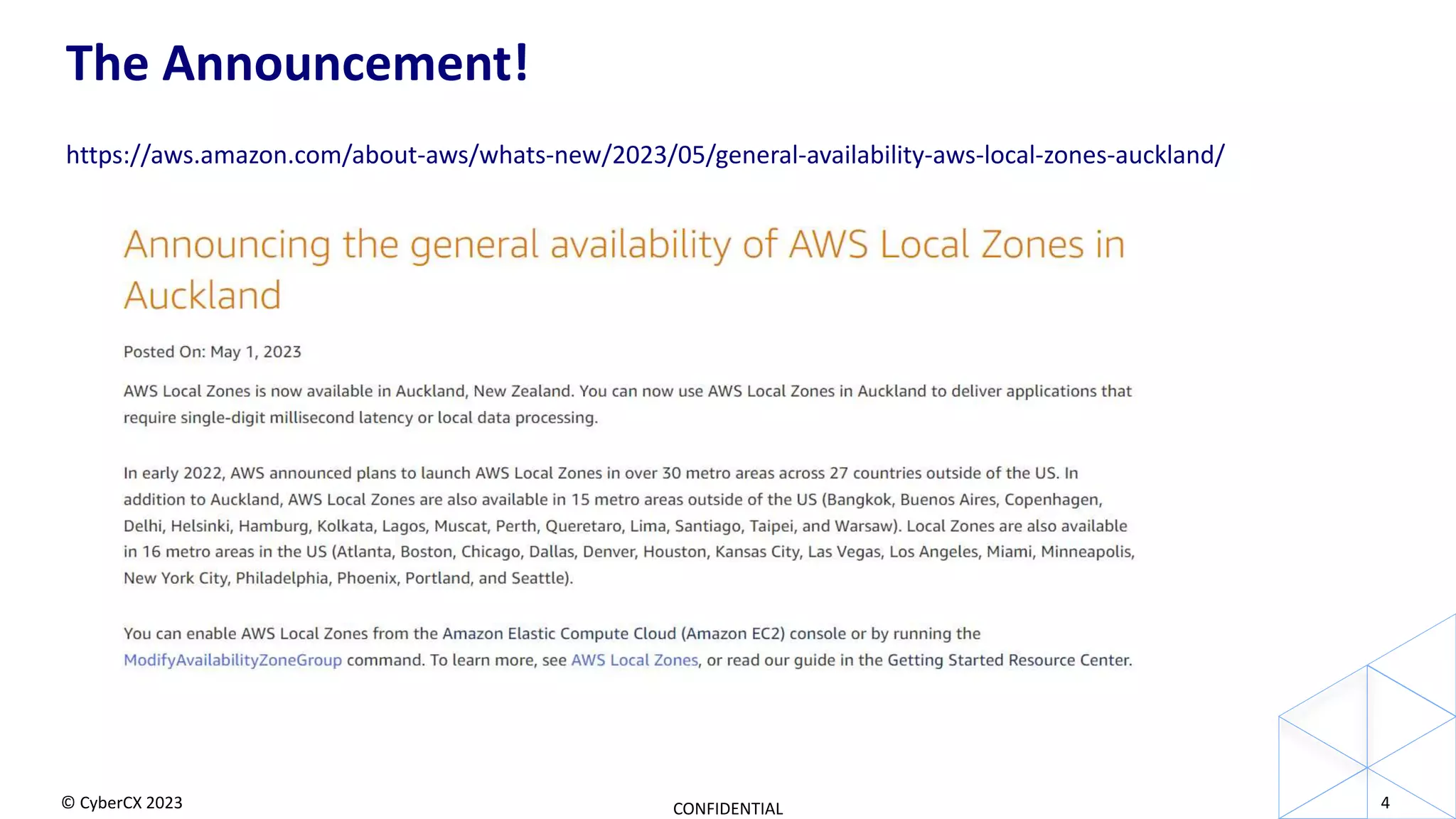Stefan Evans AWS Auckland Local Zone.pptx | Cloud Computing | Internet
