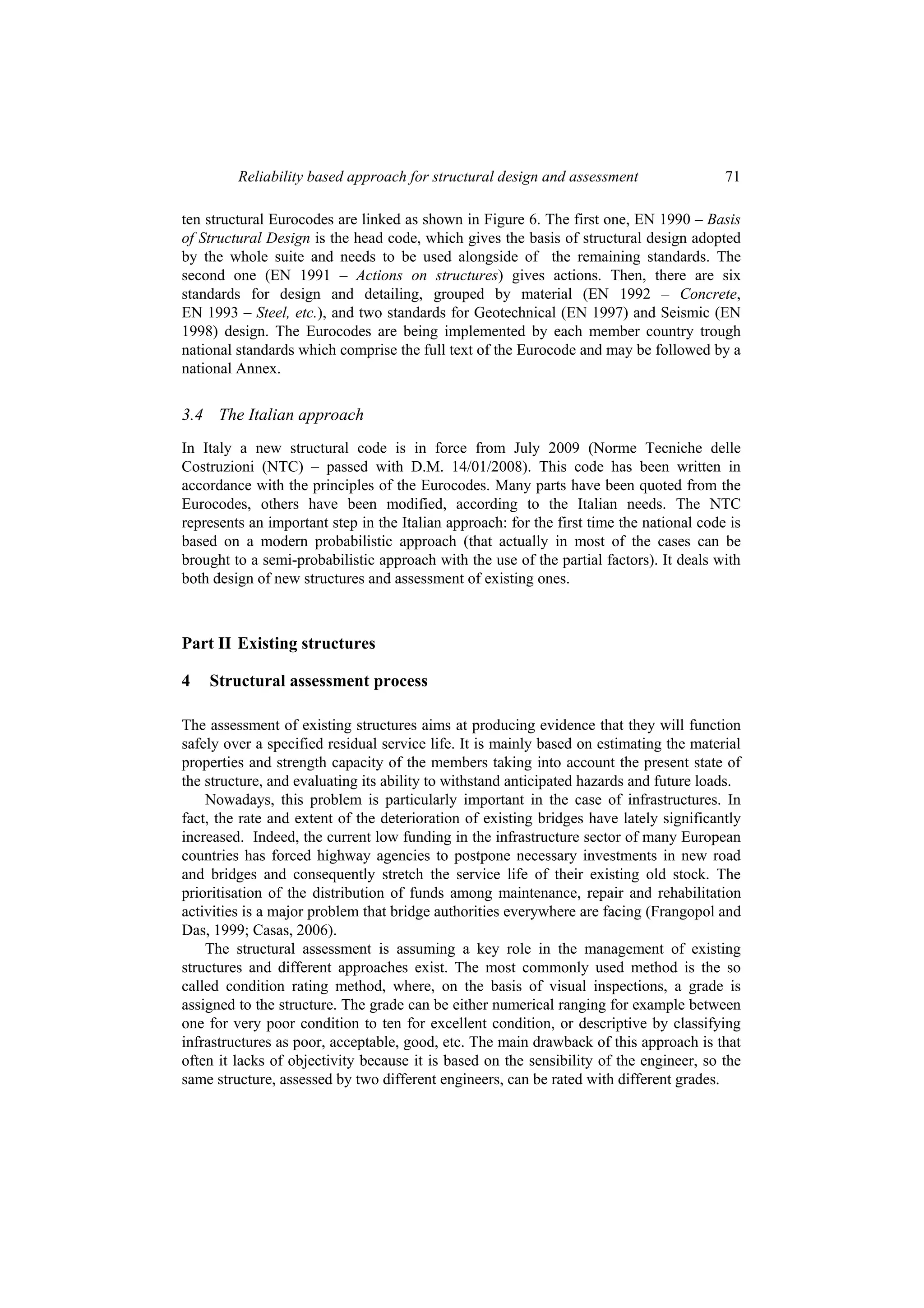 Reliability Based Approach For Structural Design And Assessment