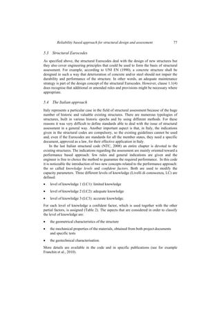 Reliability based approach for structural design and assessment ...