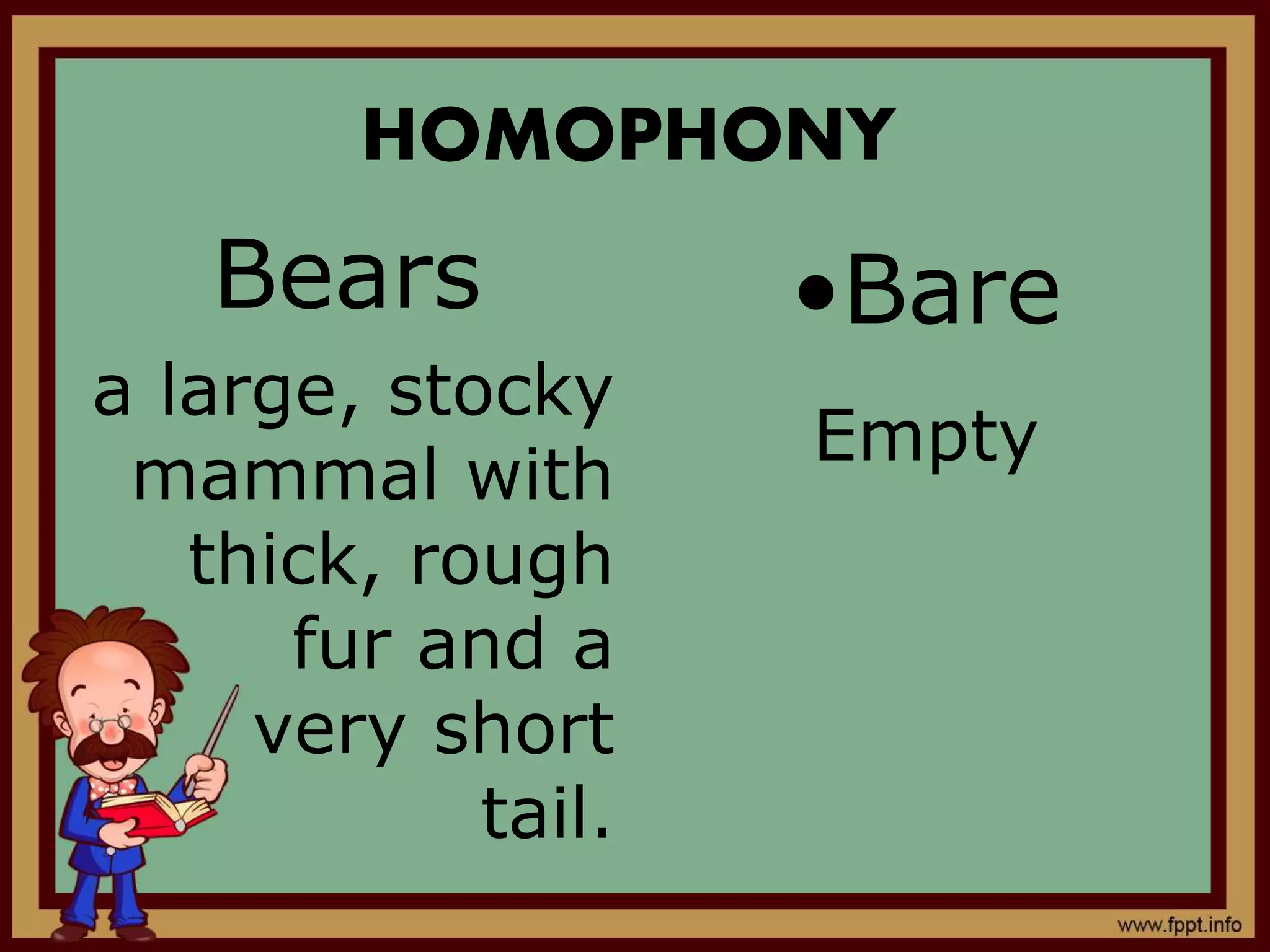 homophone, homonomy, polysemy | PPTX