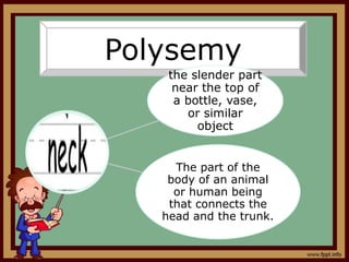 homophone, homonomy, polysemy | PPTX