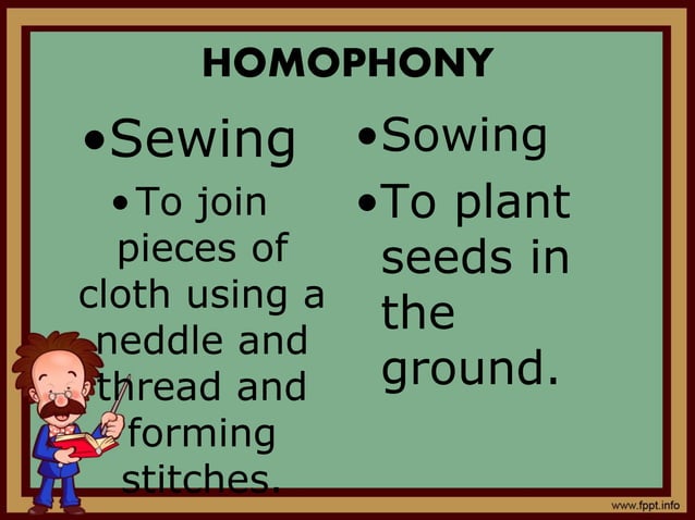 homophone, homonomy, polysemy | PPT